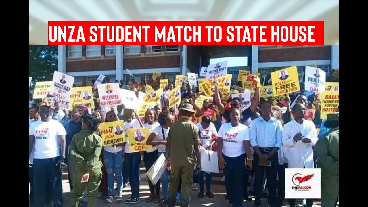 UNZA STUDENTS MATCH TO STATE HOUSE TO MEET THE PRESIDENT - YouTube