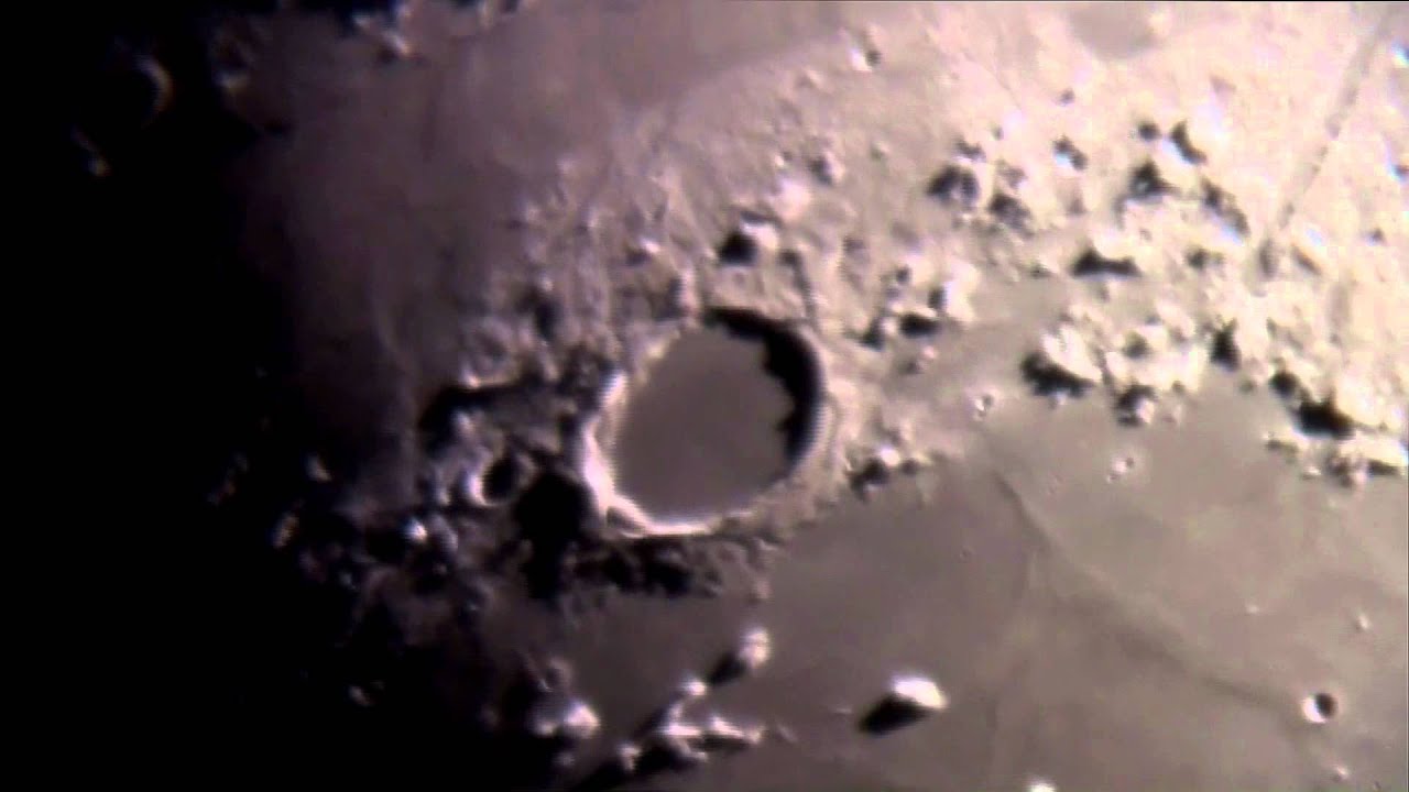 Plato Moon crater through my newtonian telescope - YouTube