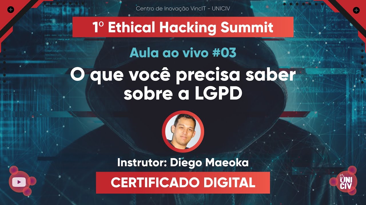 O que você precisa saber sobre a LGPD - 1º Ethical Hacking Summit - #03 - Diego Maeoka - YouTube