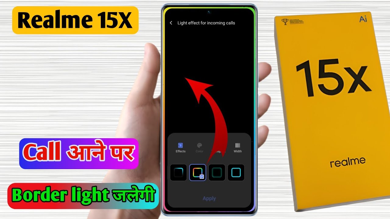 realme 15x 5g incoming call aane per screen light kaise lagaye | realme ...
