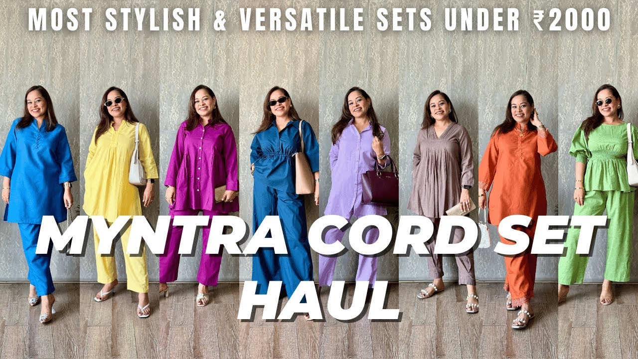 STYLISH SOLID CORD SETS FOR EVERYDAY WEAR | MYNTRA HAUL - YouTube
