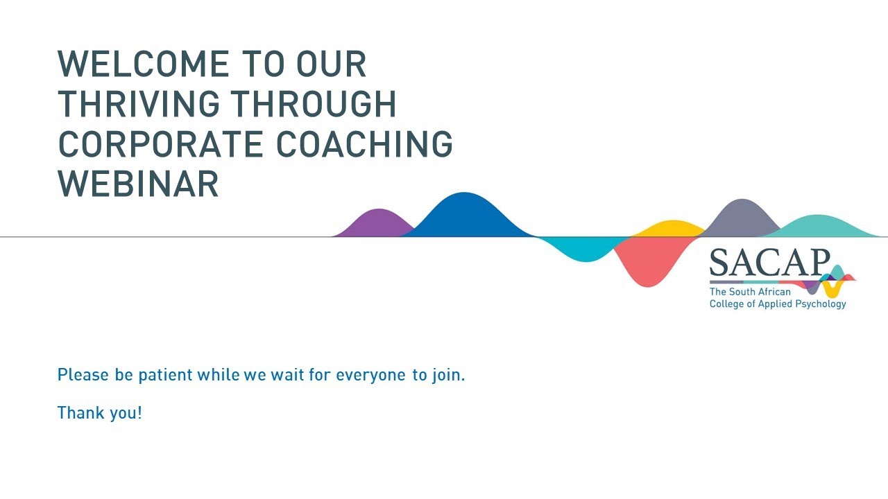 SACAP Thriving through Corporate Coaching | Webinar - YouTube