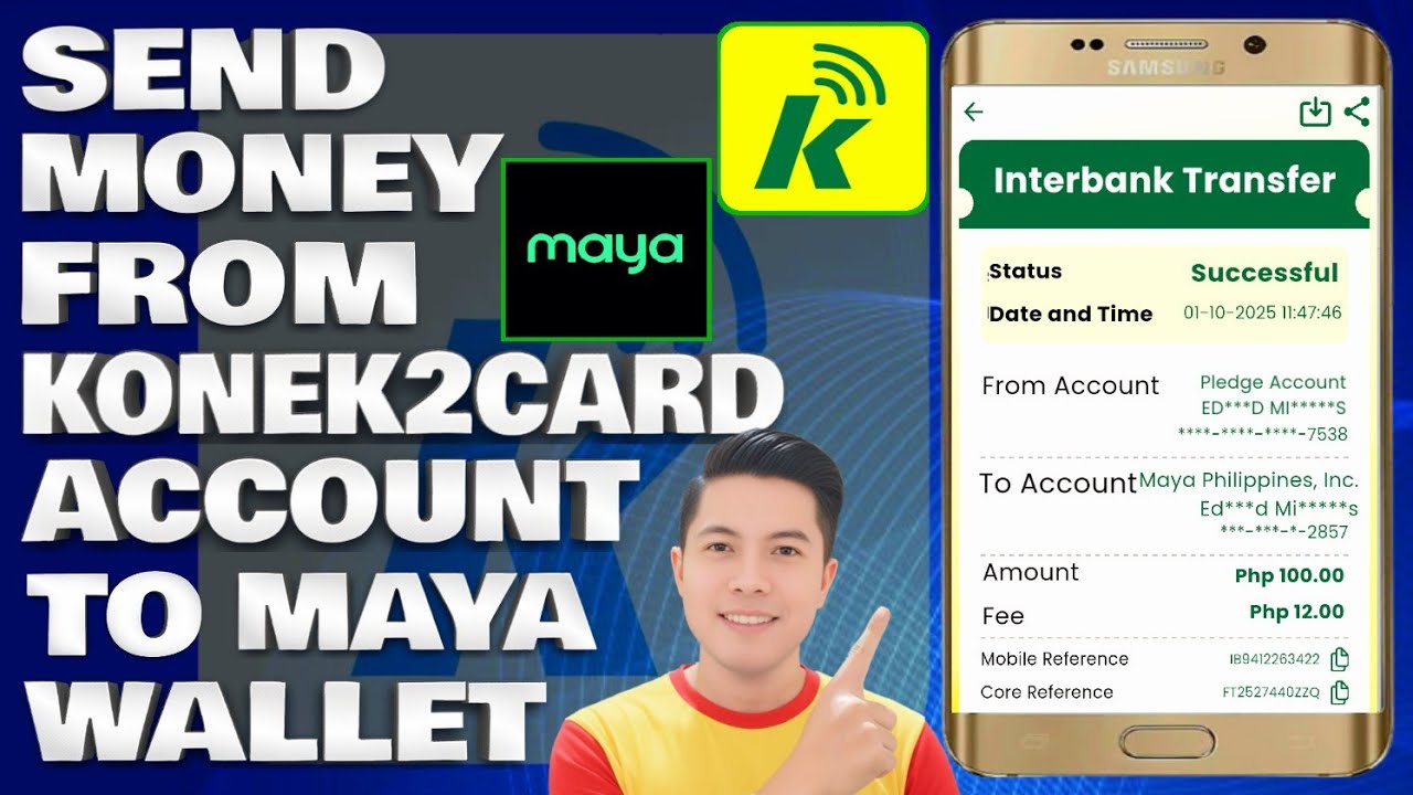 How To Send Money From Konek2CARD Savings Account To Maya Wallet ...