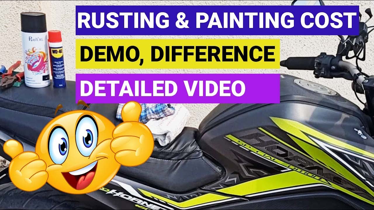 Bike rust removal & repainting spray price detailed video Home ...