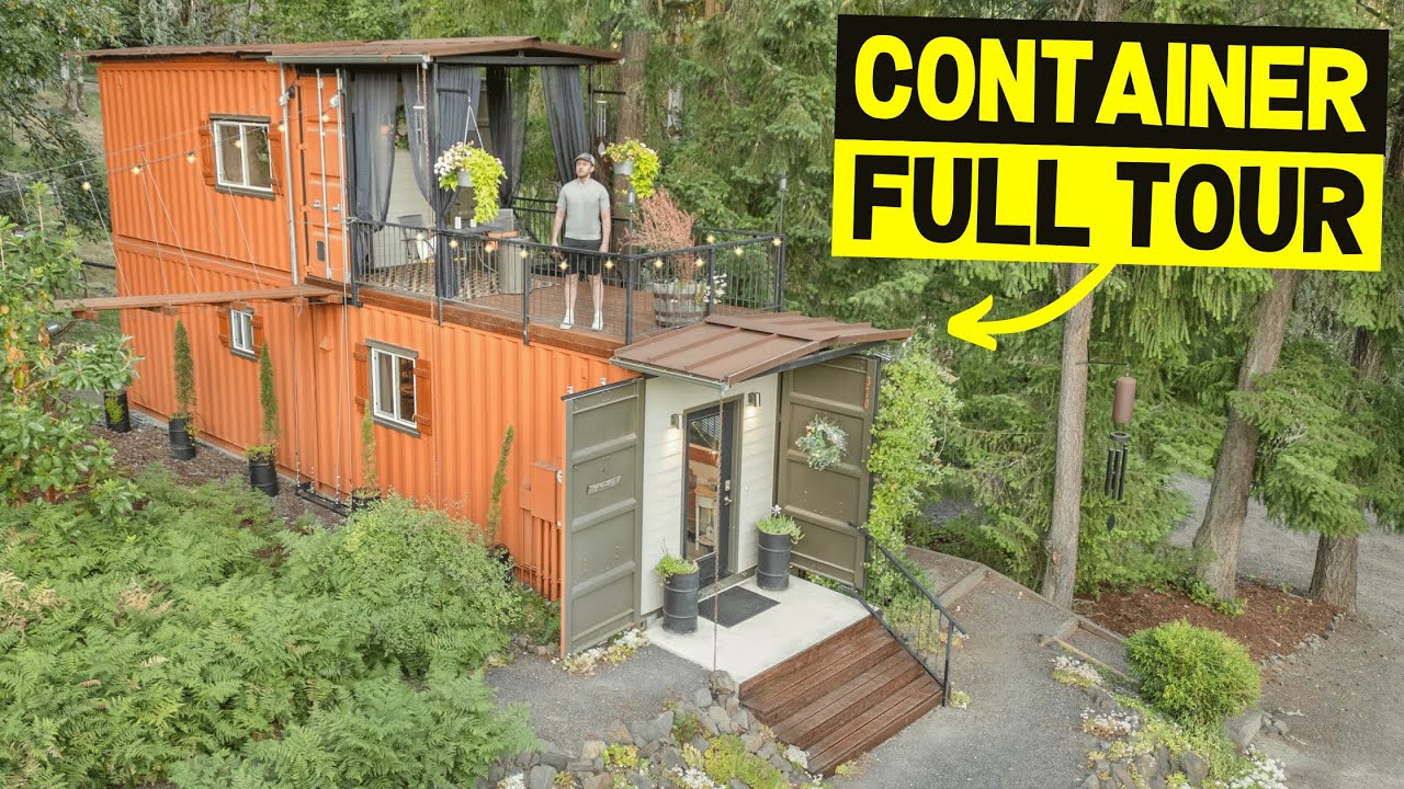 2-STORY SHIPPING CONTAINER HOME On Sustainable Homestead! (Full Tour ...