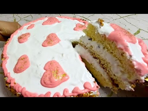 Yumşaq və Ləzzətli Qaymaqlı Tort.