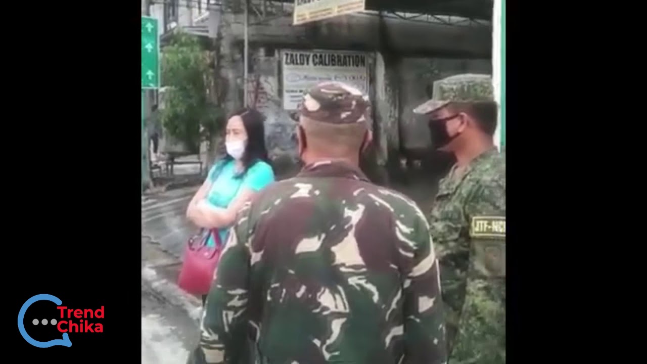 Babaeng walang Quarantine Pass, nanakit ng sundalo - YouTube