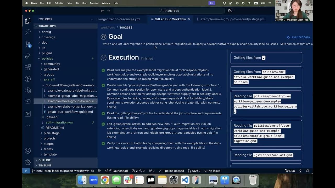 Demo: compose triage automation policy with the assistance of GitLab ...