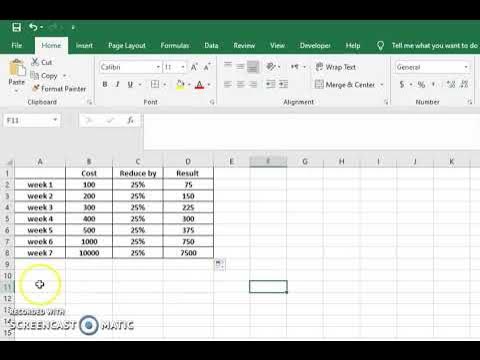 How to Minus / Subtract Percentage in Excel / Excel Me Percentage Kese ...