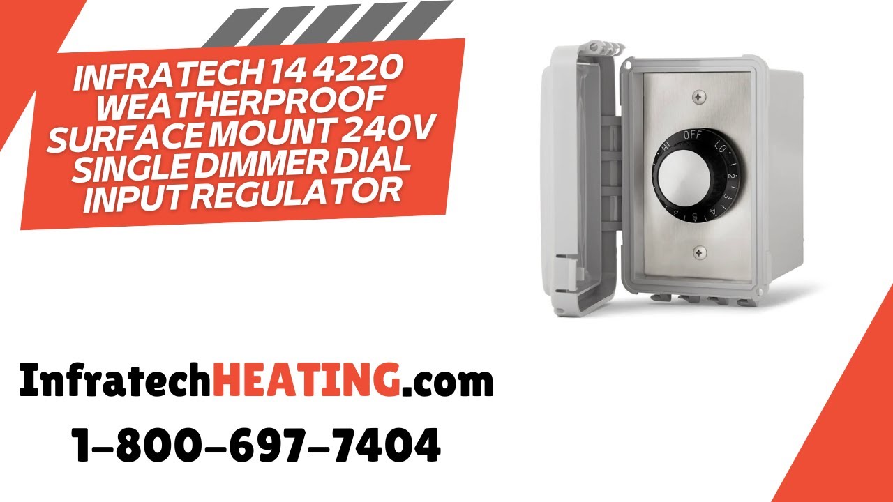 Infratech 14 4220 Weatherproof Surface Mount 240V Single Dimmer Dial ...