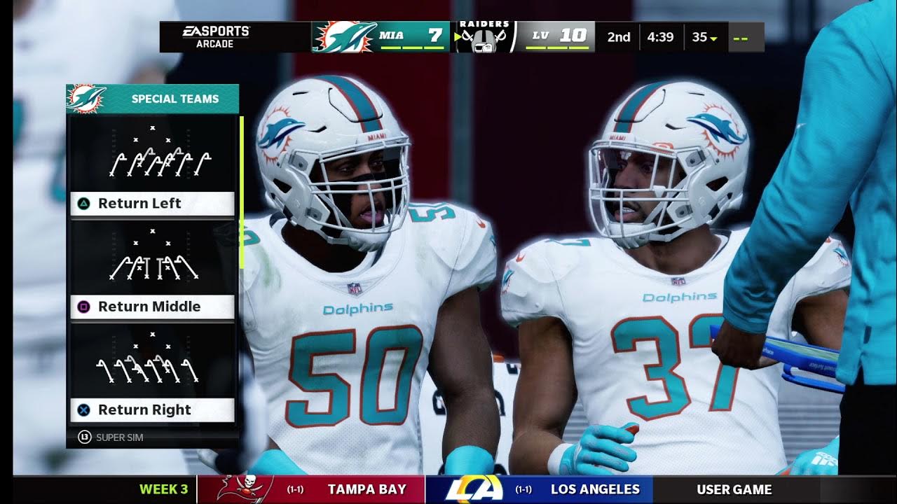 Madden NFL 22 Franchise Week 3 Game Miami Dolphins vs Las Vegas Raiders - YouTube