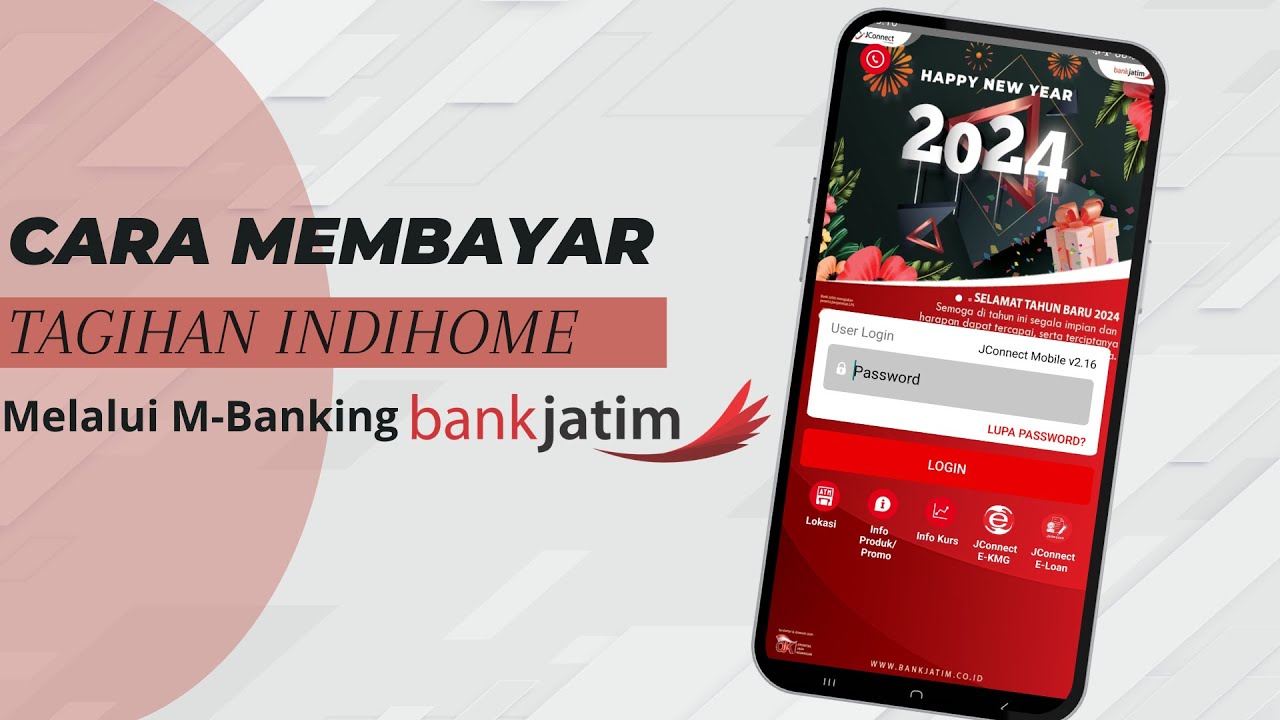 CARA MEMBAYAR TAGIHAN INDIHOME MELALUI MOBILE BANKING BANK JATIM - YouTube