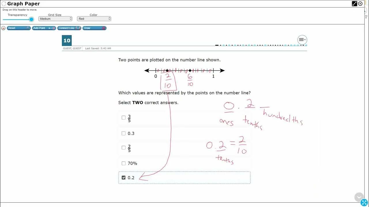 6th Grade STAAR Practice Benchmark Fractions and Percents (6.4F - #4 ...