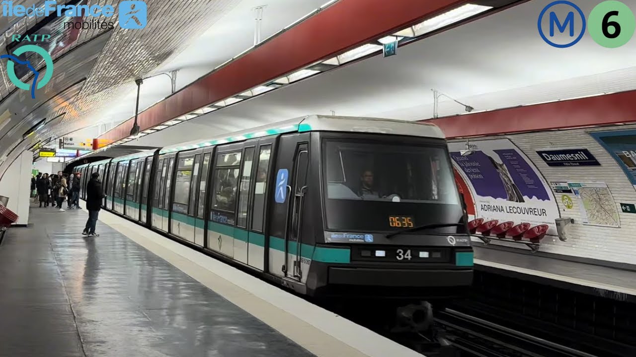 Paris/France🇫🇷 : Différent point de vue de la ligne 6 du métro Parisien ...