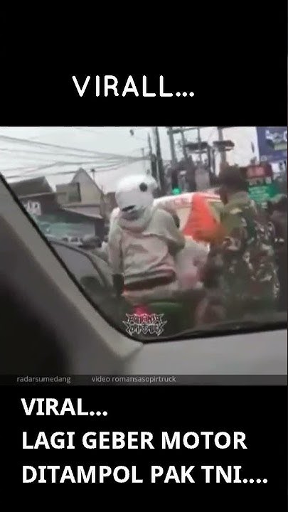 Lagi geber motor ditampol Pak TNI - YouTube