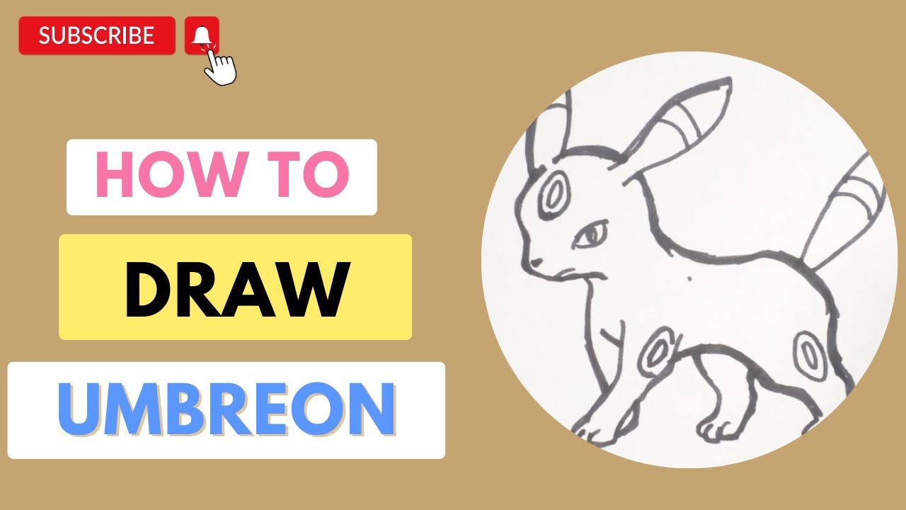 HOW TO DRAW UMBREON- POKEMON ART LESSON - YouTube