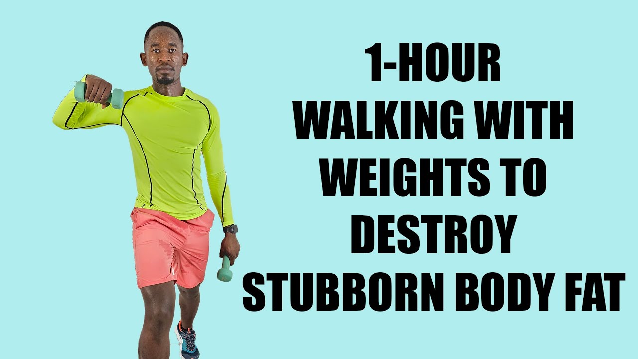 1-Hour WALKING WITH WEIGHTS WORKOUT to Destroy Body Fat Instantly - YouTube