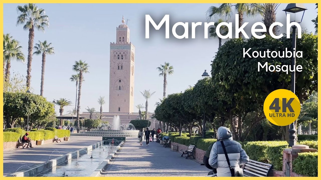 Afternoon Walk Marrakech Old City 4K 60FPS | Morocco 🇲🇦 | Koutoubia ...
