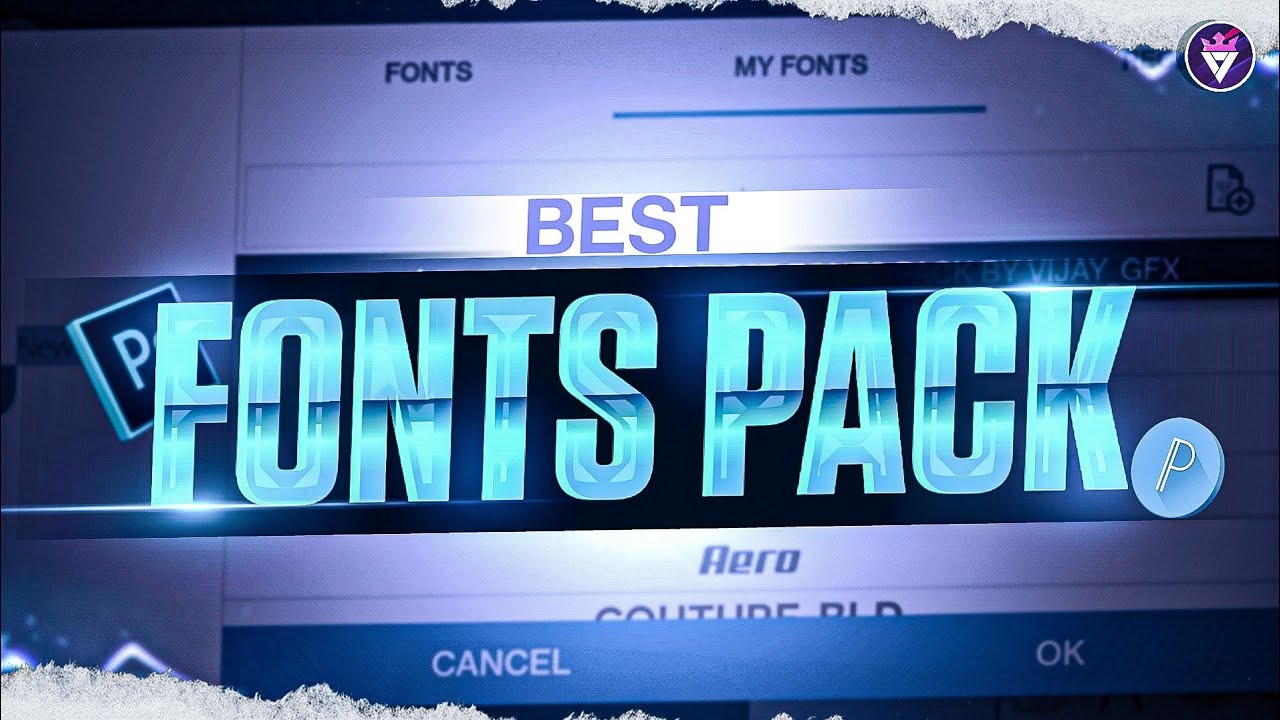 Best Fonts Pack Used By Famous Gaming Youtubers | Android/Pc | Vjay Gfx ...