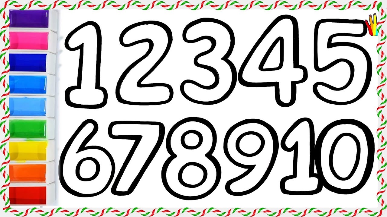 Menggambar dan mewarnai Nomor warna - Menggambar untuk anak-anak - YouTube