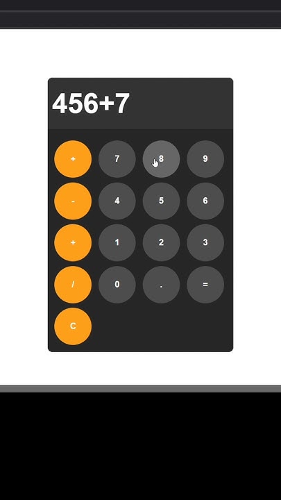 Simple calculator using JavaScript #coding #javascript #css - YouTube
