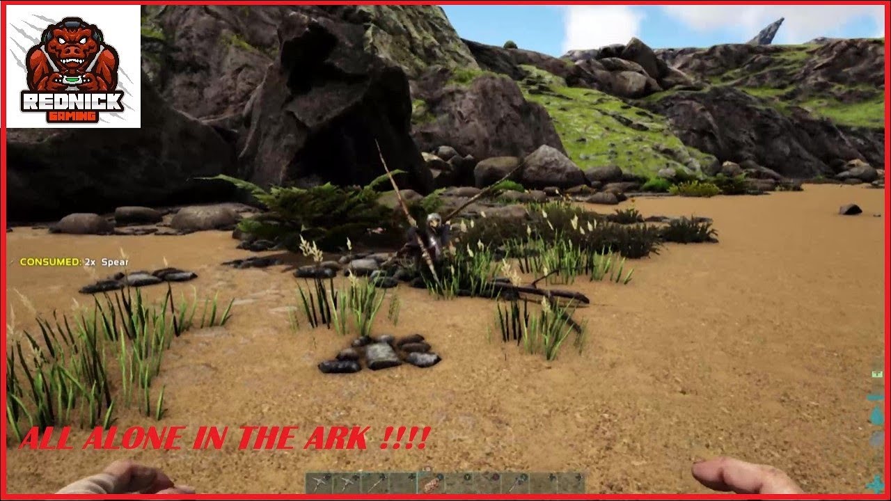 Ark All Alone in the Ark Ep 2 The Base!! - YouTube