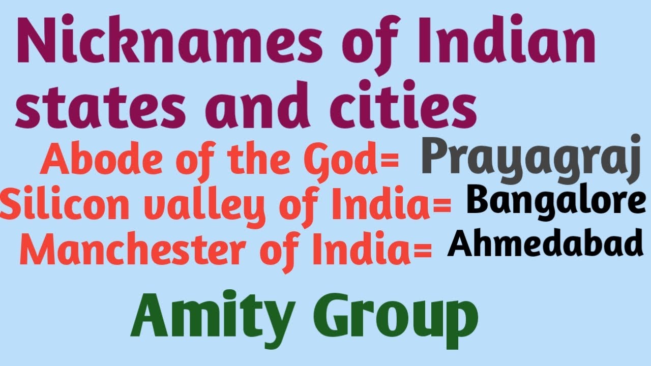 Nicknames Of Indian States And Cities YouTube nicknames-of-indian-states-and-cities-youtube