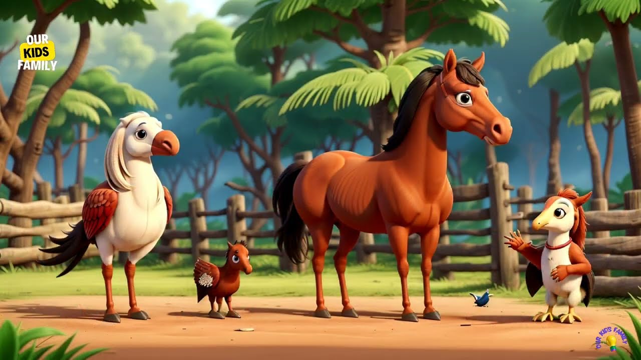 Coconut tree lion and a Cute Horse Moral Story for Children hindi 2024 ...