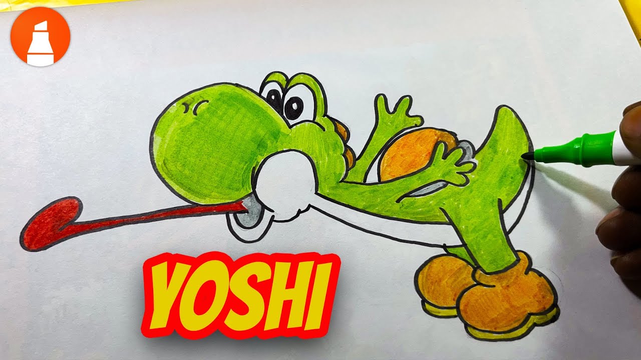 How to draw Yoshi from Super Mario Bros 2023- Andy Art Hub - YouTube