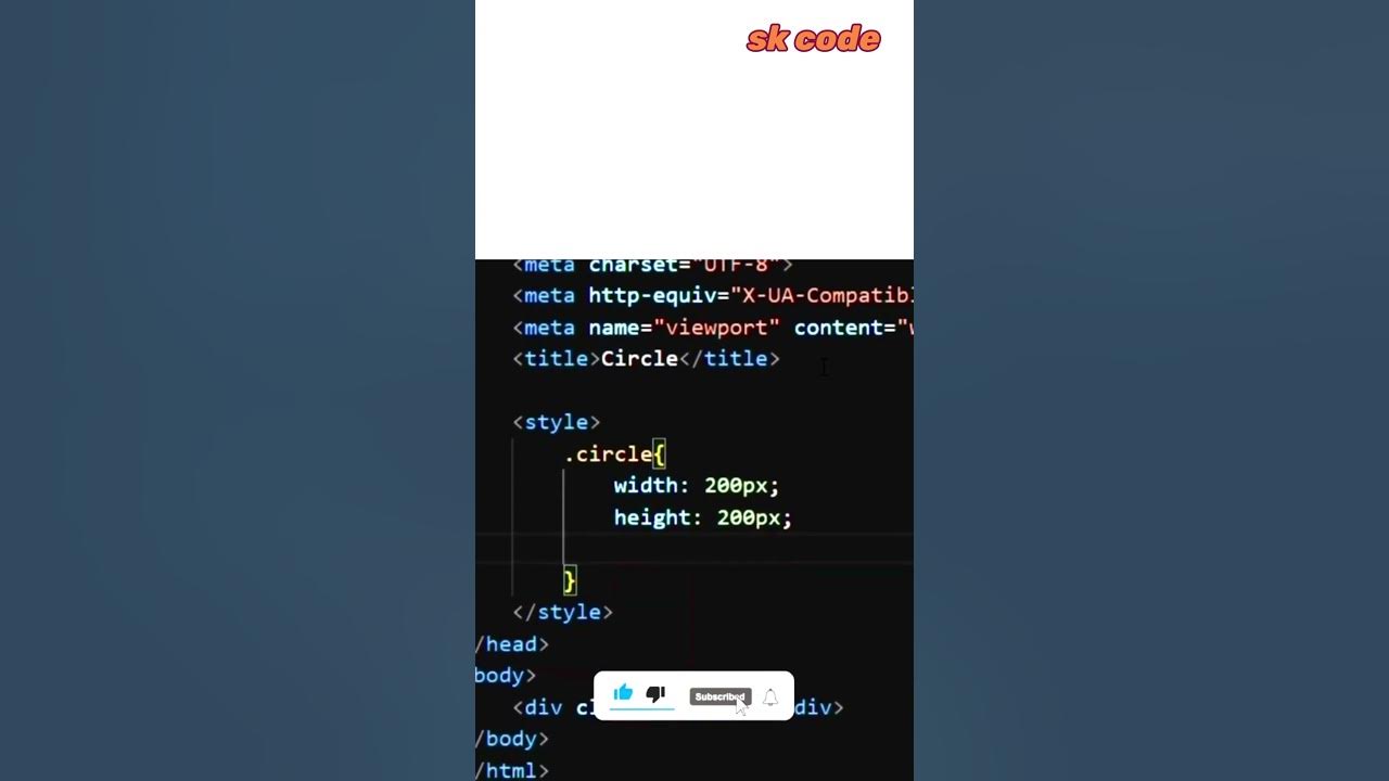 Create Circle Using Html In Css Html Css3 Coding Cssproject Youtube