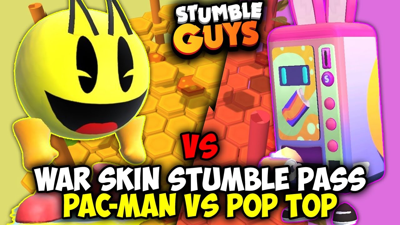 WAR SKIN STUMBLE PASS PAC-MAN MELAWAN POP TOP ! Stumble Guys - YouTube