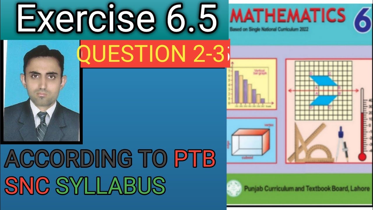 Lecture mathematics class 6 exercise 6.5 question 2-3 ptb - YouTube