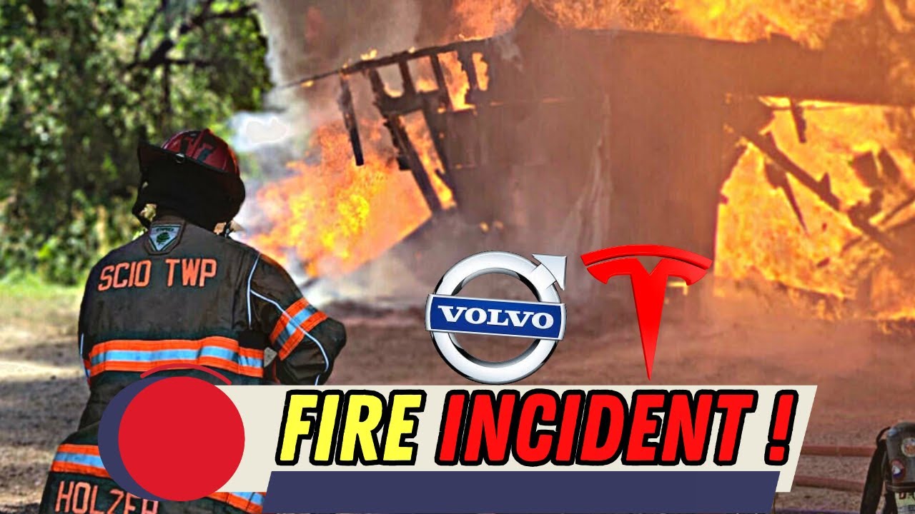 Tesla And Volvo PHEV Destroyed In Michigan House Fire - YouTube
