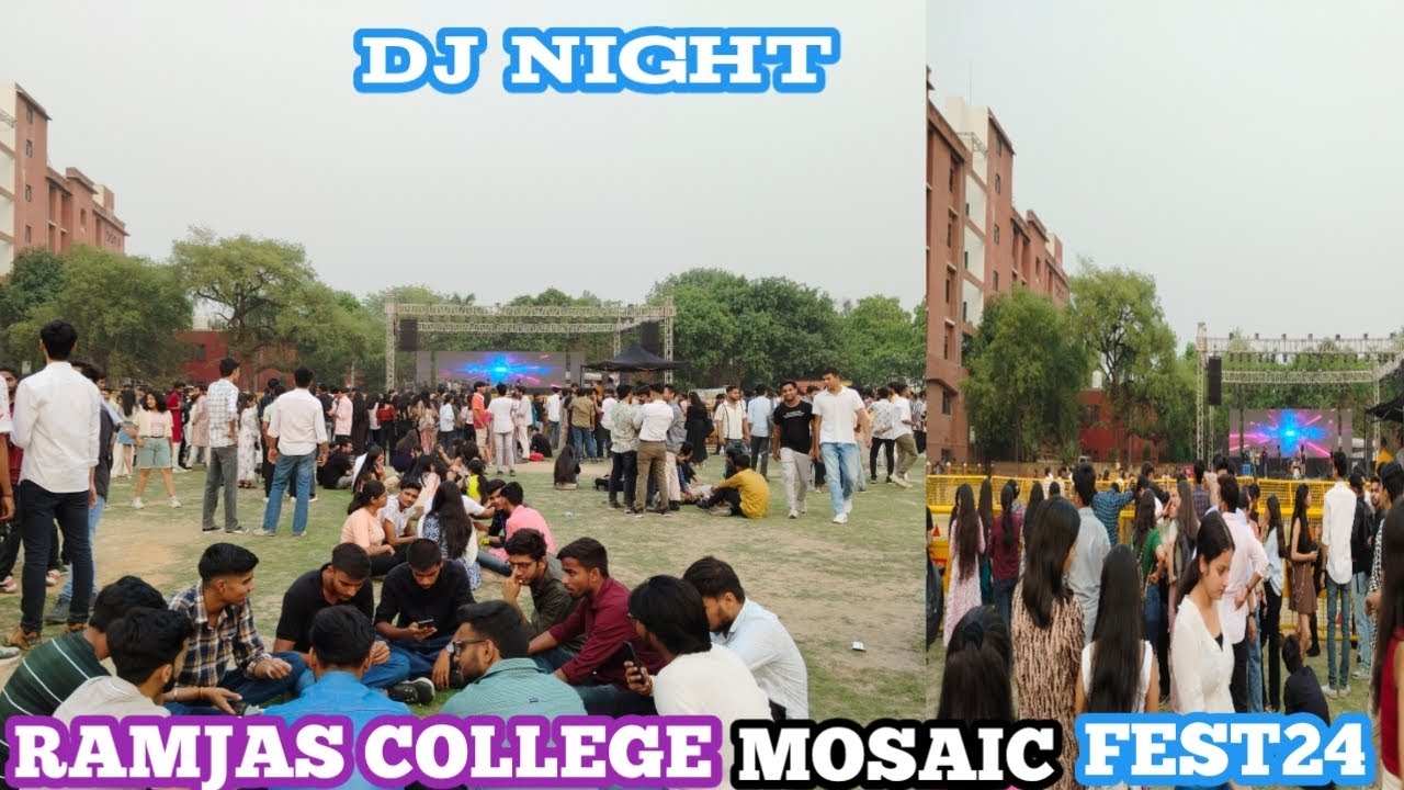 Ramjas College University of Delhi| Mosaic Fest| Dj Night| Vlog 🥳😎 - YouTube