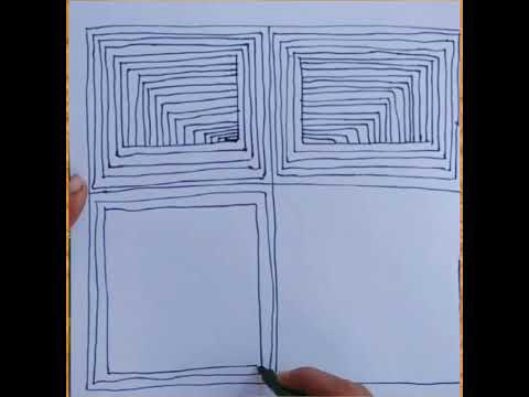 Easy 3D optical illusion for beginners | Line art pattern - YouTube