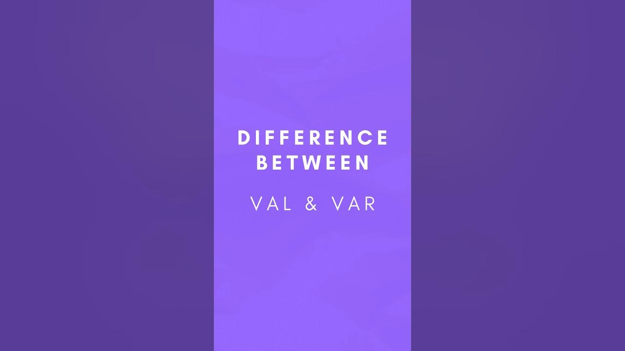What is the difference between Val & Var in Kotlin | Kotlin Basics - YouTube