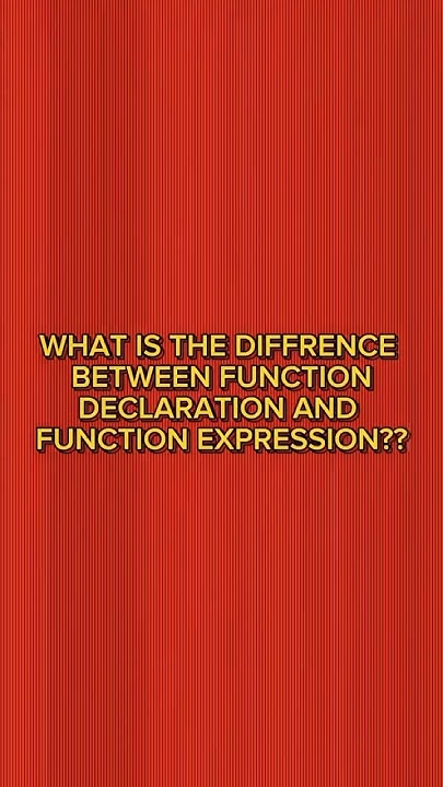 Function Declaration V/S Function Expression 🔥 #coding #javascript # ... Function Declaration V/S Function Expression 🔥 #coding #javascript # ...