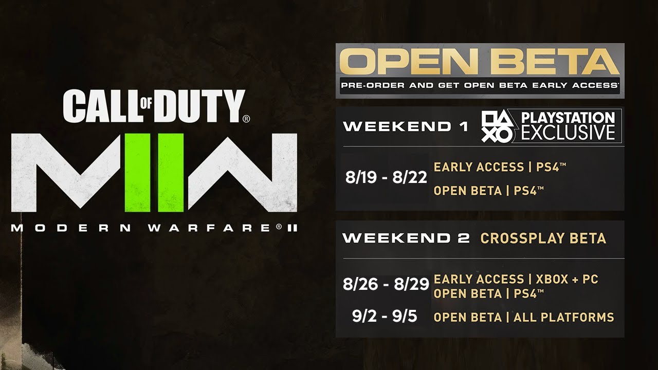 The OFFICIAL Modern Warfare 2 Multiplayer BETA DATES Have Been Revealed ...