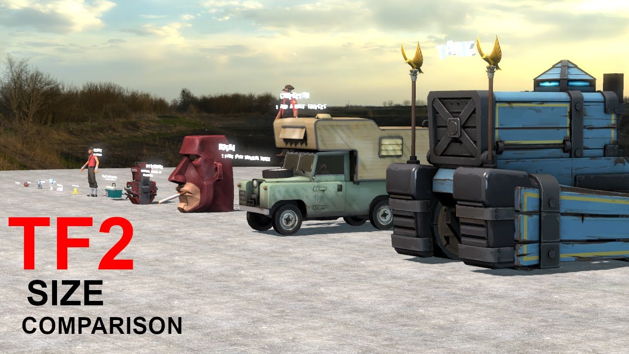 TF2 Size Comparison 3d | SFM Animation - YouTube