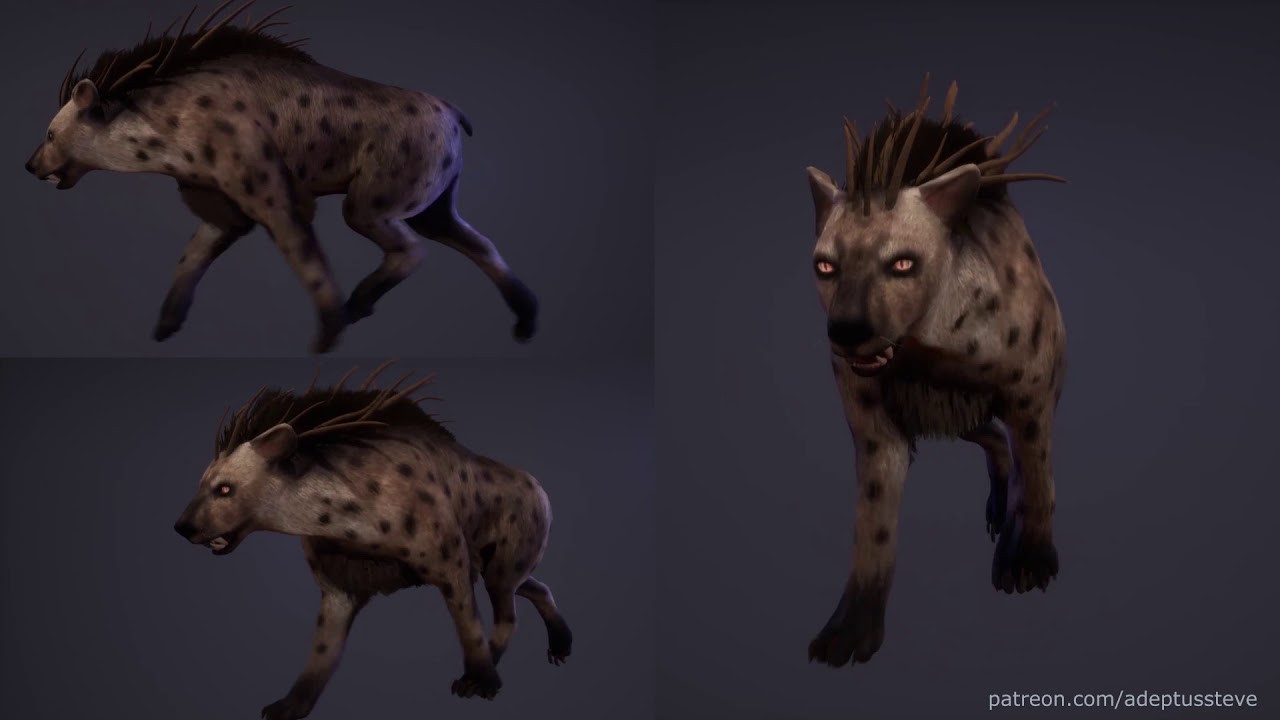 Wild Life Enemy - Hyena Movement Preview - YouTube