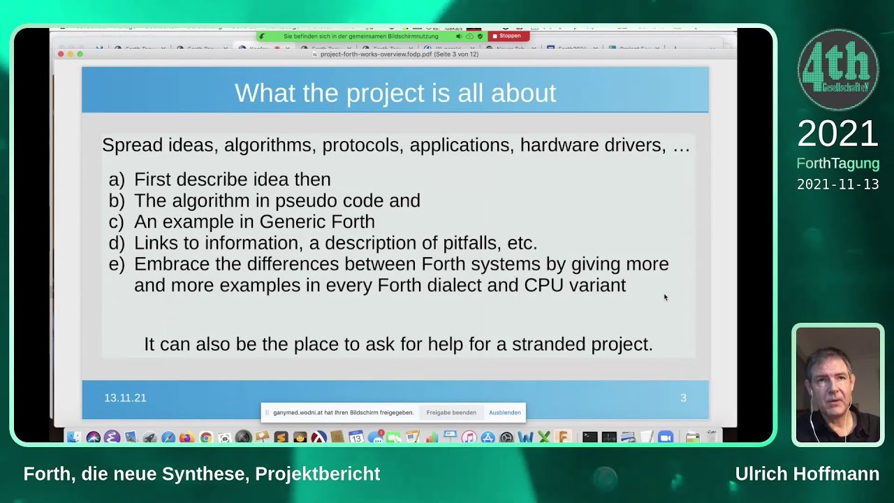 Ulrich Hoffmann: Project Forth Works - YouTube
