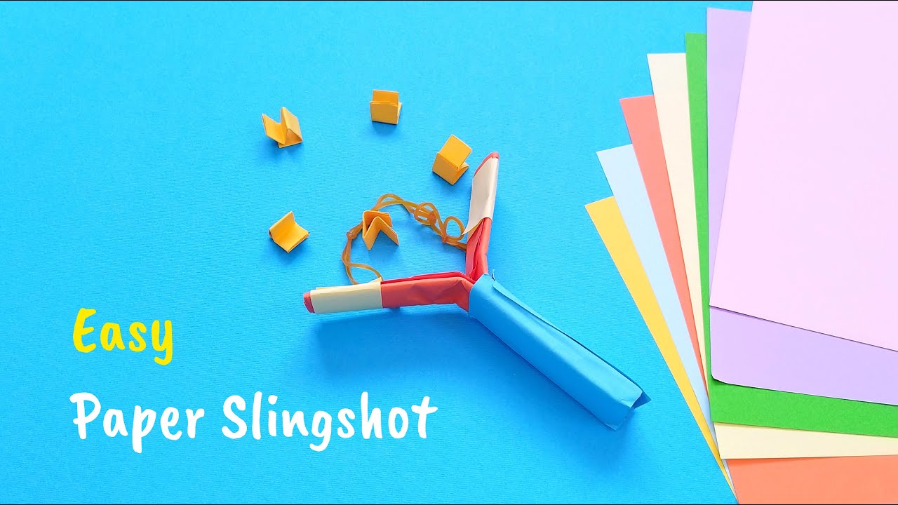 How to make a Paper Slingshot in only 5 minutes - Easy Paper Craft ...