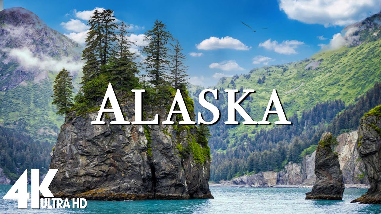 FLYING OVER ALASKA (4K Video UHD) - Relaxing Music With Beautiful ...