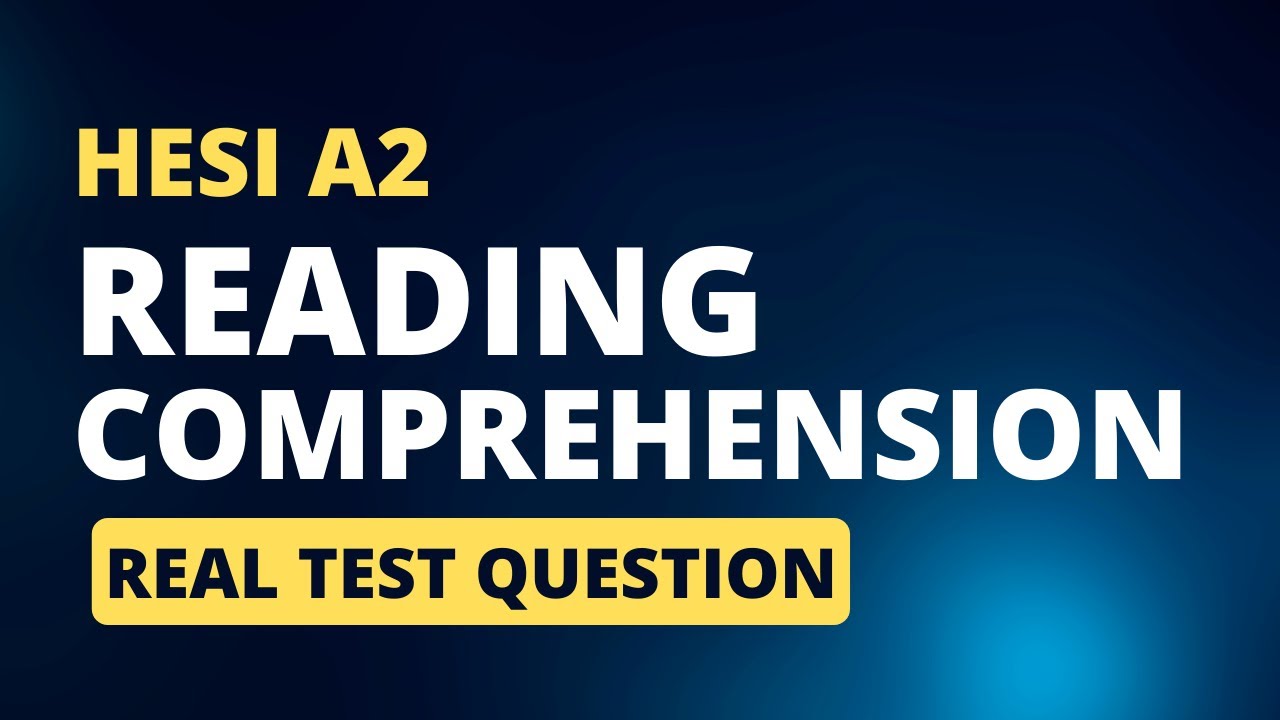 HESI A2 READING REVIEW 2023 | hesi a2 Reading practice questions | TEAS TUTOR - YouTube