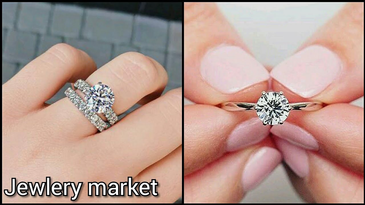 gorgeous light weight diamond rings design for engagement - YouTube