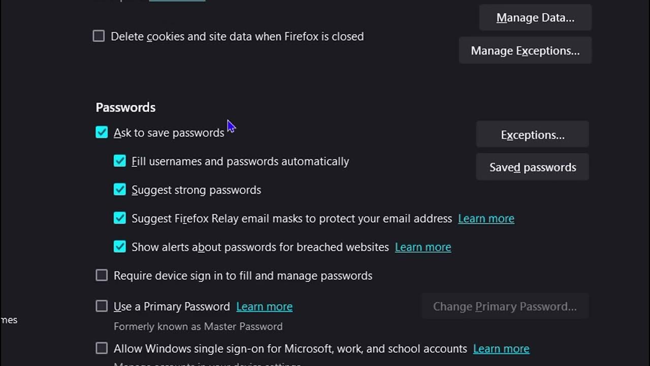 How to Save Your Passwords SAFELY with Mozilla Firefox! - YouTube