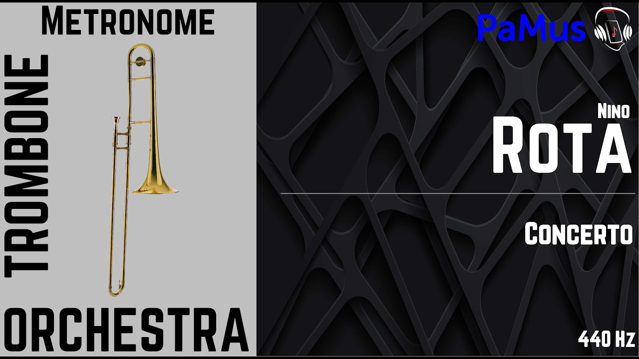 Nino Rota: Concerto for Trombone Orchestra accompaniment 440Hz - YouTube