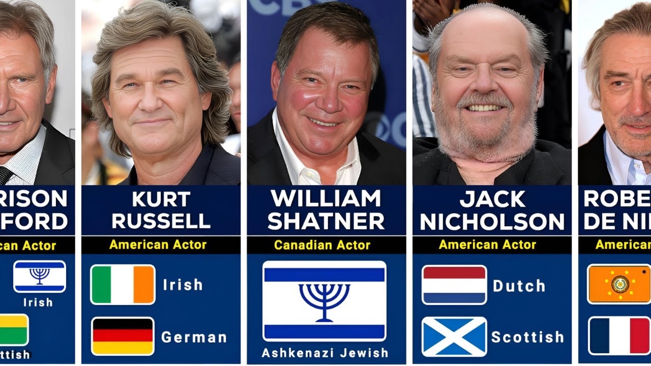 SENIOR Hollywood Actors Surprising ETHNIC Roots - YouTube