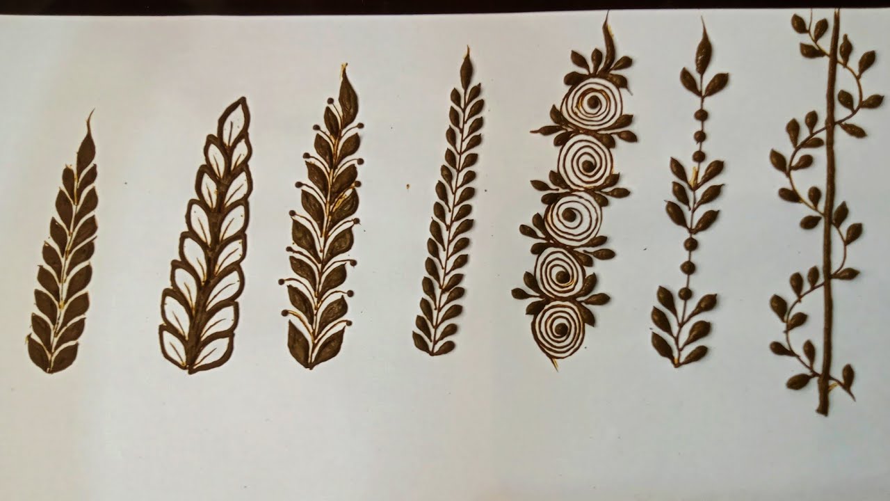 henna vines design || 7 types of henna vines || mehendi design - YouTube