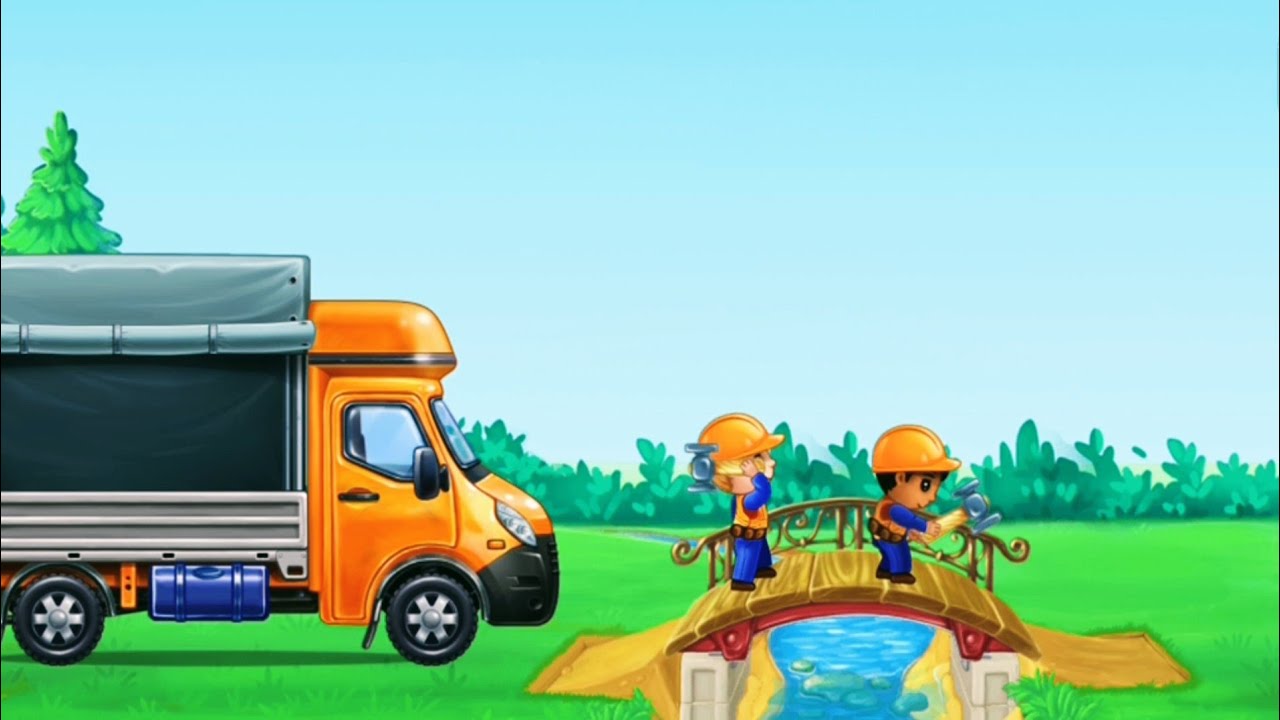 kids bailding a pool || kids pul make animation child - YouTube